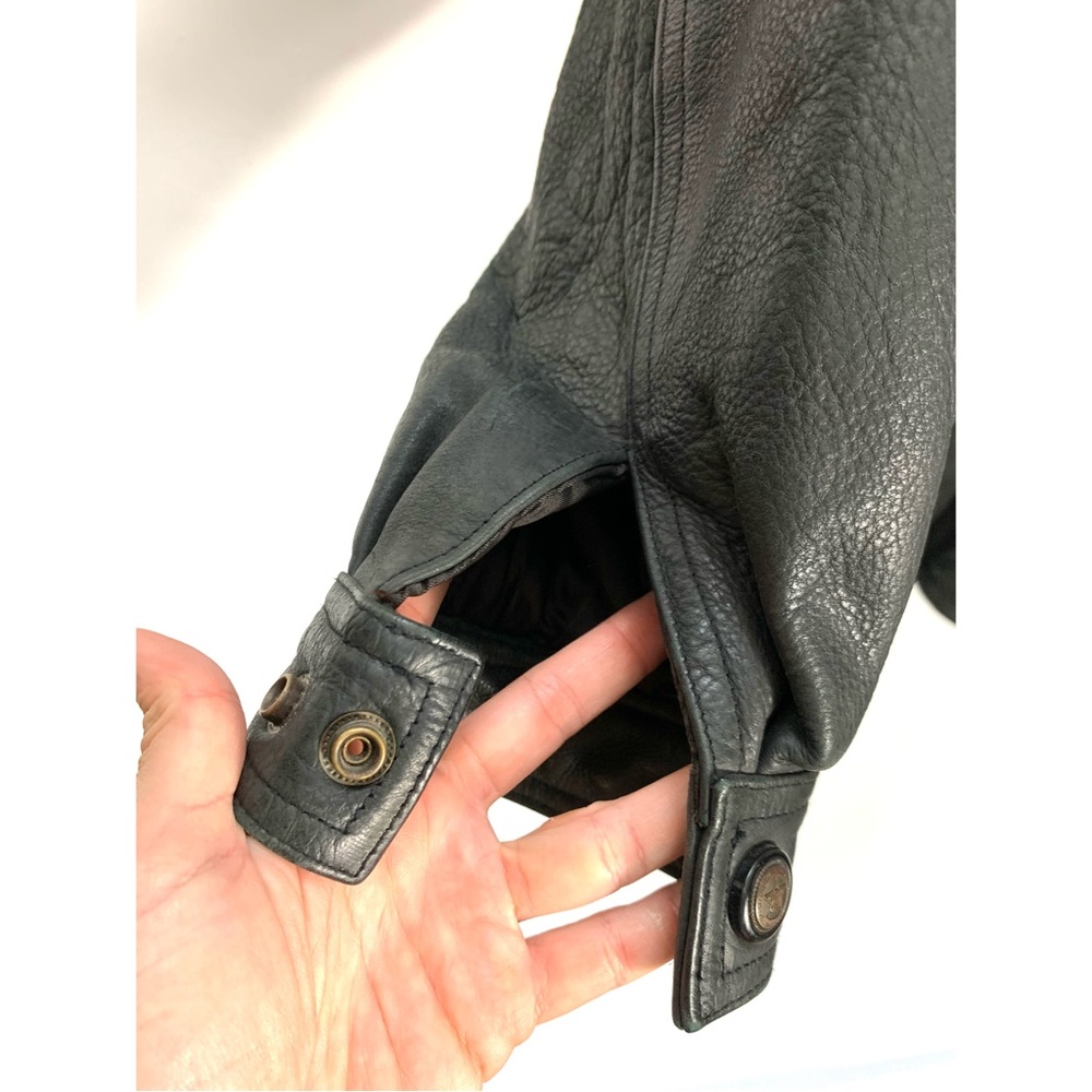 Reed Leather Sportswear Black Leather Coat - Gem